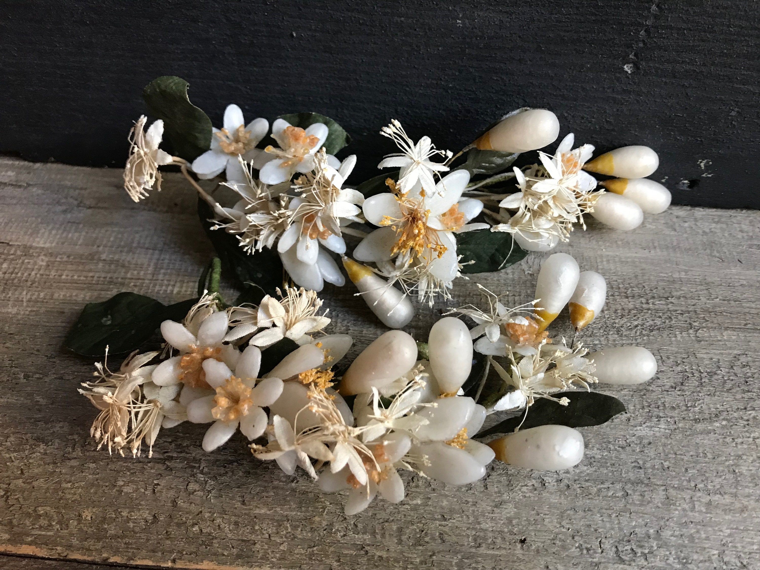 French Floral Bridal Sprays, Wedding Spray Tiara, Crown, Couronne, Wax ...