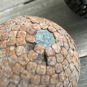 1 French Wooden Boule, Artistic Iron Decorated Design, Price for 1, 3 ...