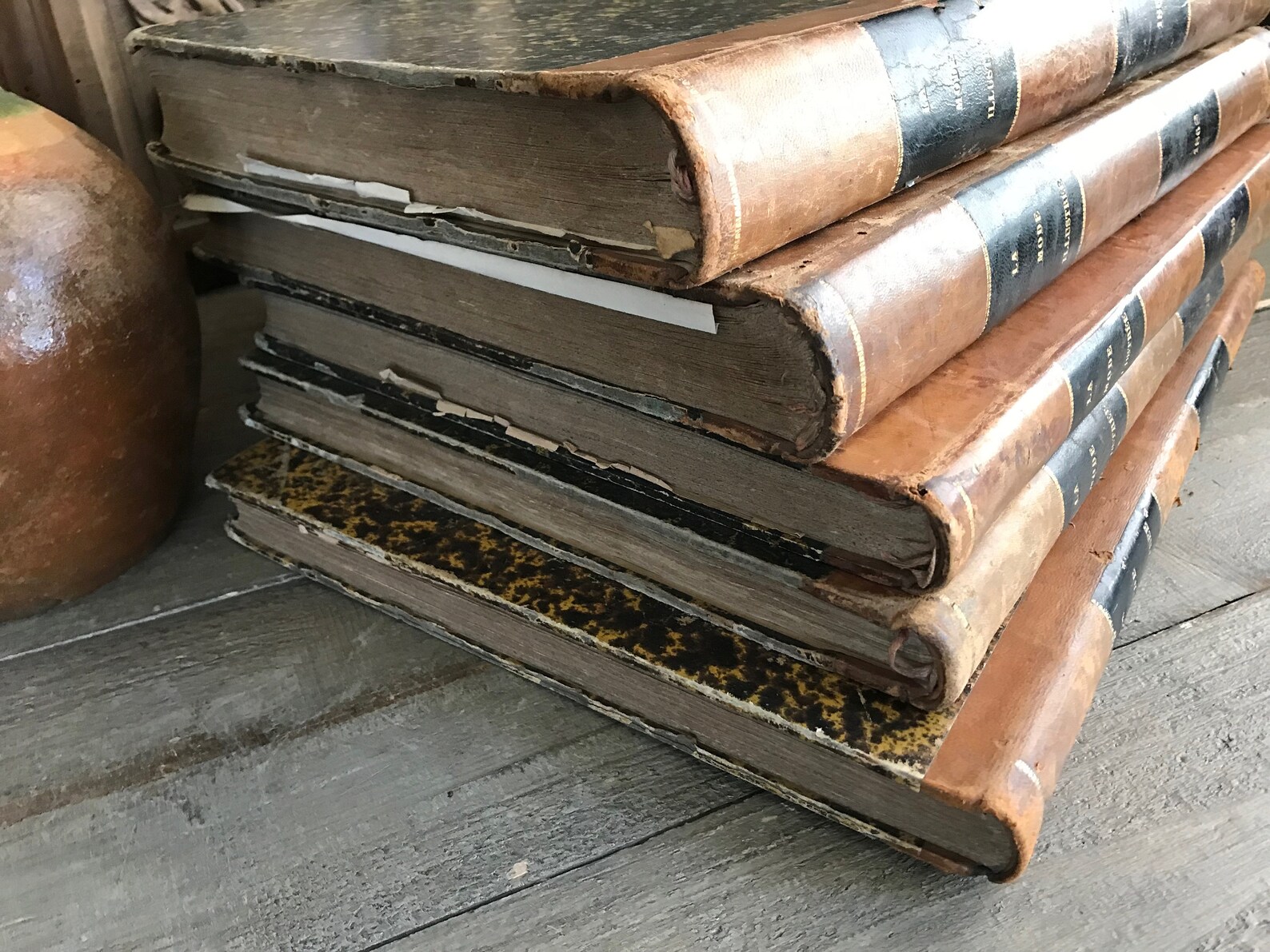 19th C French Leather Books 1860s La Mode Illustrée Fashion | Etsy