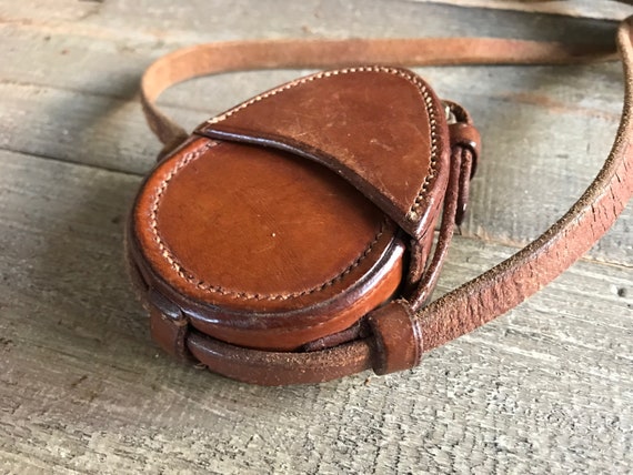Leather Compass Case, English Military, Adjustable Le… - Gem