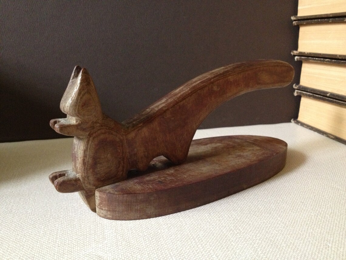 Wooden Red Squirrel Nutcracker Made in England Hand Carved - Etsy