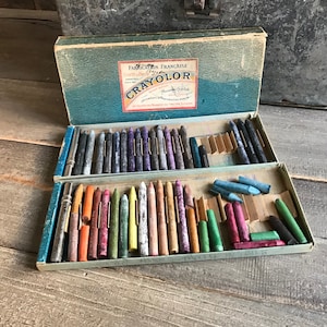 French Crayons, Original Box, Sketching Crayons, Made in France, Art ...