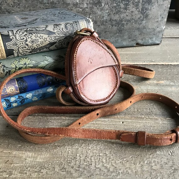 Leather Compass Case, English Military, Adjustable Le… - Gem