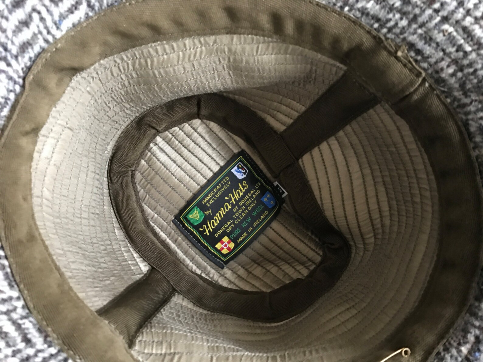 Irish Wool Herringbone Tweed Hat Country Wool Cap Feathers Hanna Hats ...