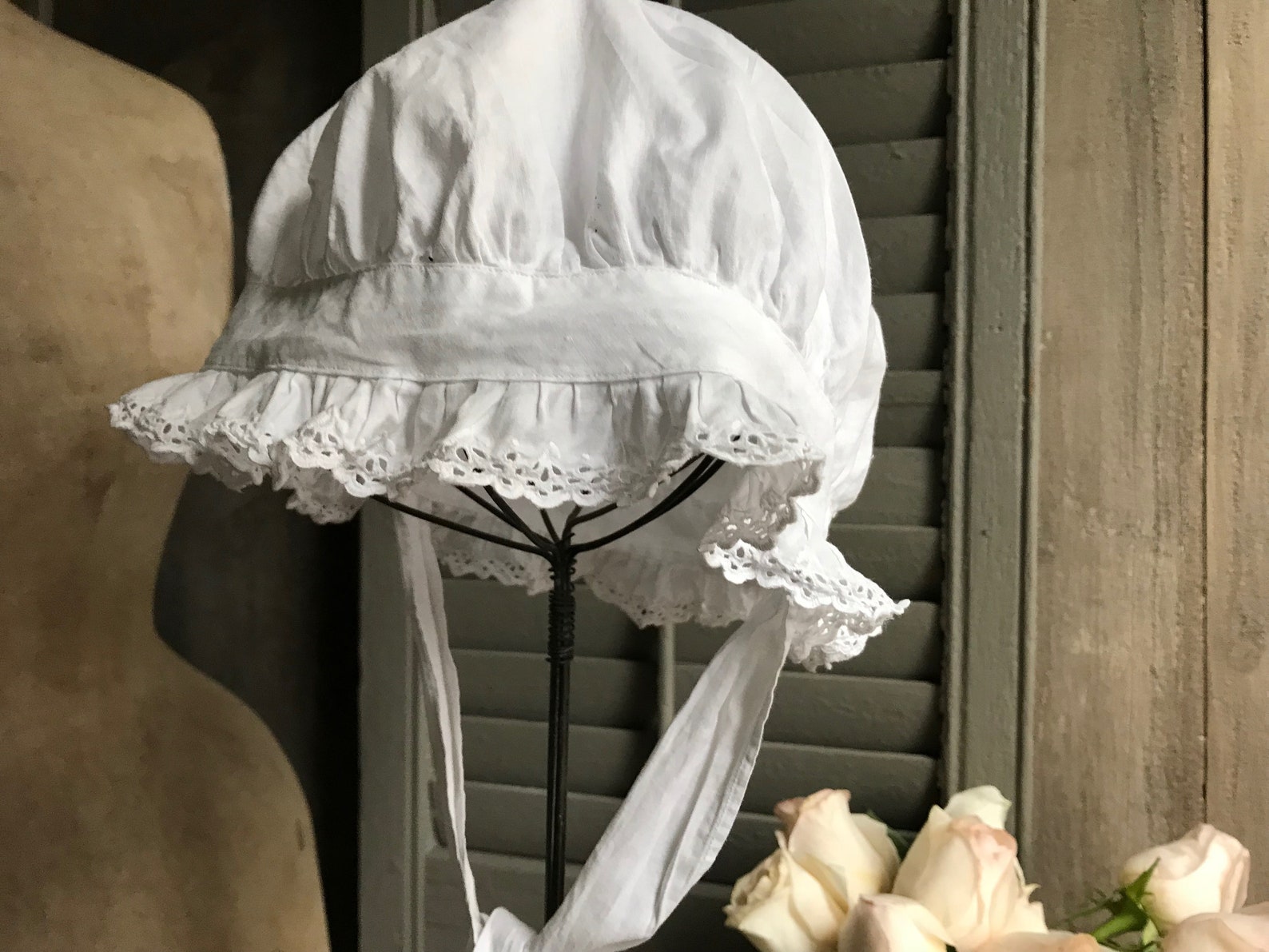 1 Antique French Maids Cap Bonnet Hat Victorian Edwardian - Etsy