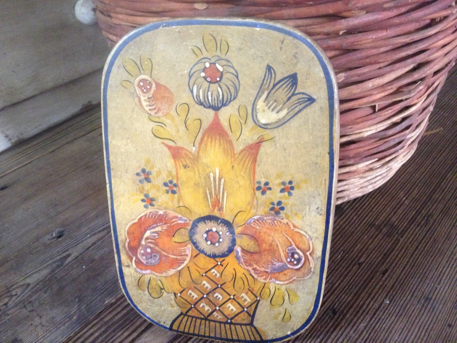 Pennsylvania Dutch Folk Art Handpainted Floral Tulips Bouquet - Etsy