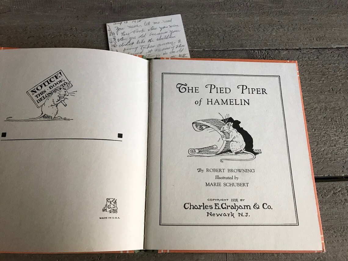 1928 the Pied Piper of Hamelin, Medieval Illustrations, Childrens Story ...