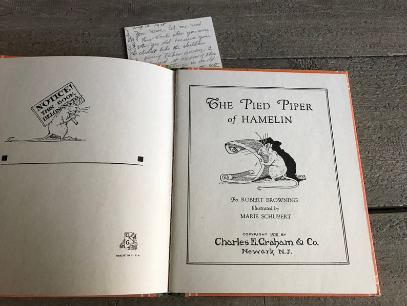 1928 the Pied Piper of Hamelin, Medieval Illustrations, Childrens Story ...