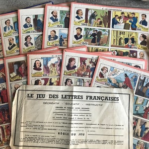 French History Game, Ca 1910, Le Jeu Des Lettres, Childrens Lotto Game ...