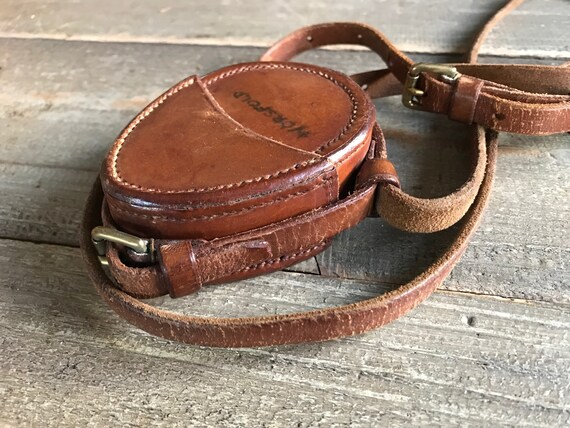 Leather Compass Case, English Military, Adjustable Le… - Gem