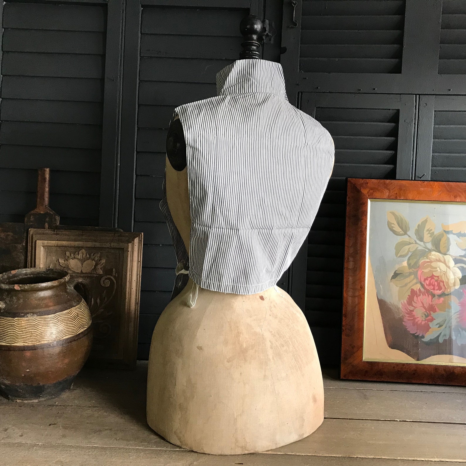 1940s French Dress Bodice Tabard Panels Set of 4 Sleeveless | Etsy