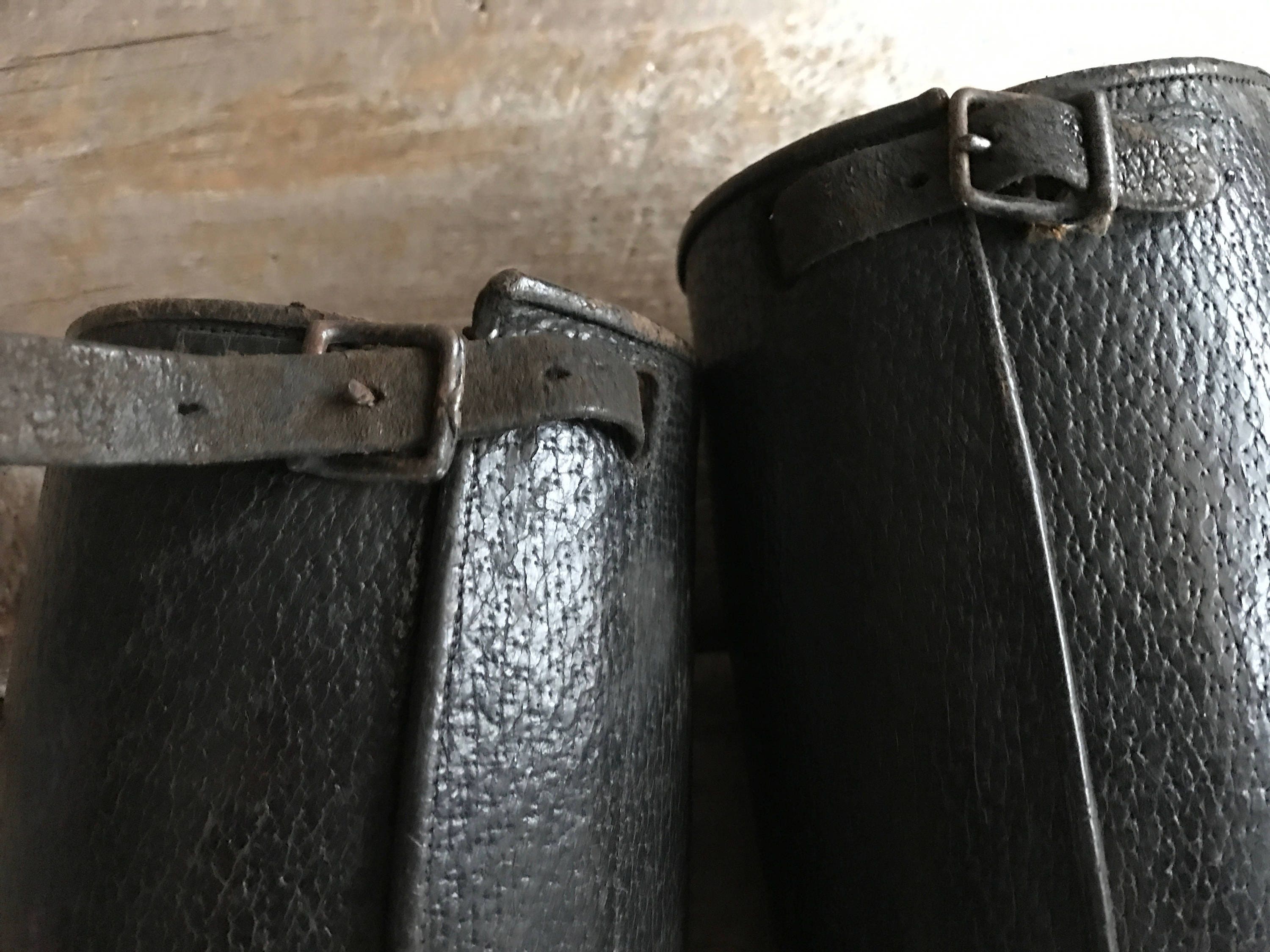 French Leather Gaiters Lace Ups Brown Pig Skin Handmade Spats | Etsy