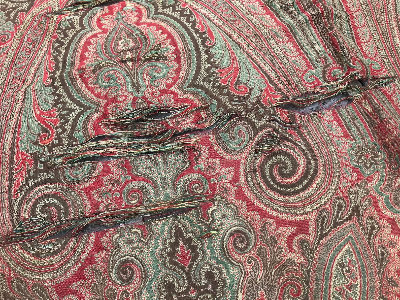 Antique Paisley Wool Shawl Throw Classic Traditional Design | Etsy