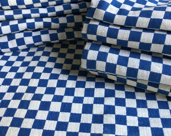 French Bistro Café Table Linens, Tablecloth, Napkins, Blue Check ...