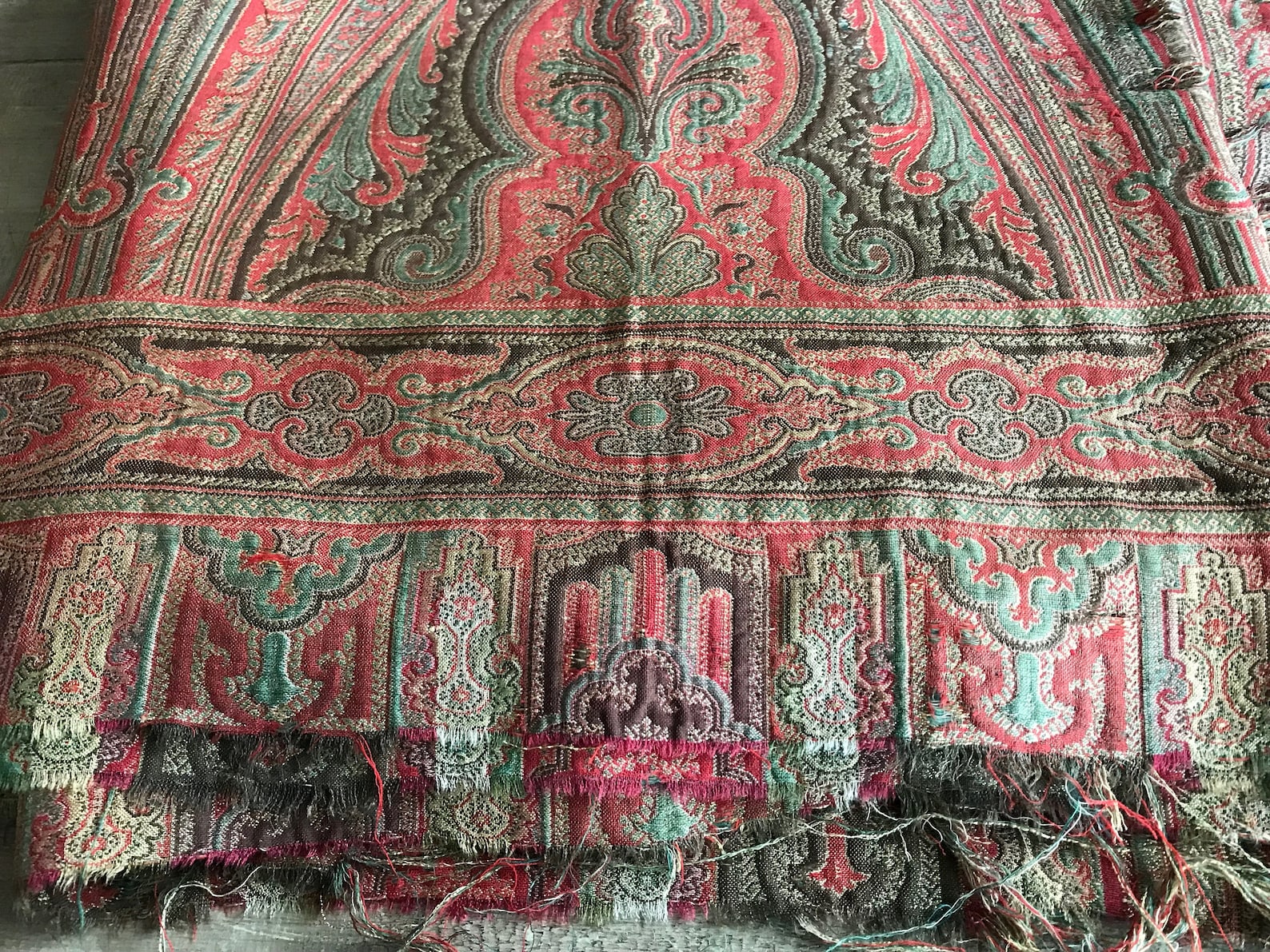 Antique Paisley Wool Shawl Throw Classic Traditional Design | Etsy