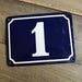French Enamel Sign, Street House Address Sign, Traditional Cobalt Blue ...