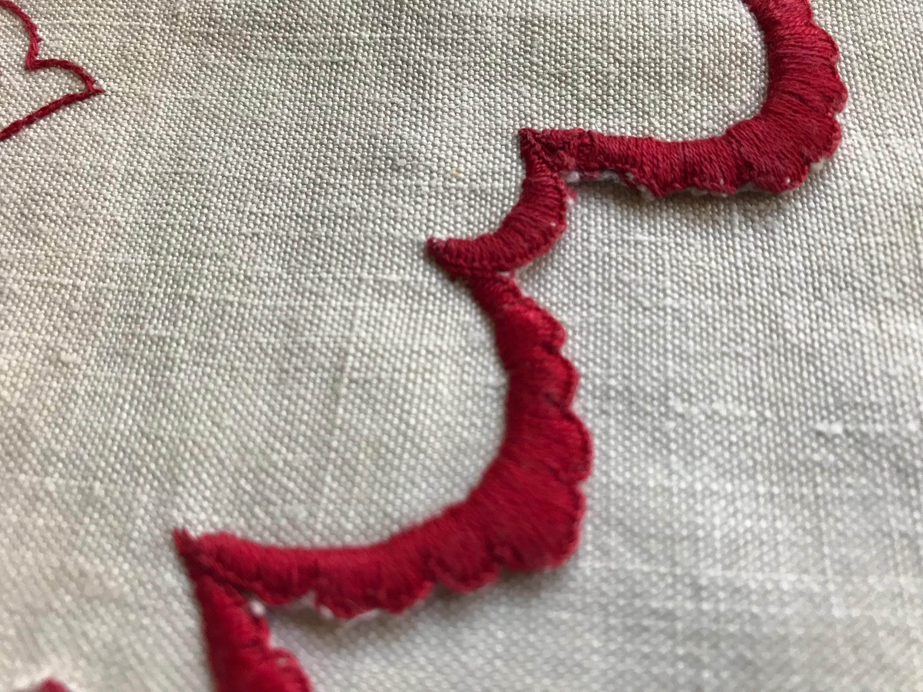 French Linen Sachet Case, Pillow, Lingerie, Hand Embroidered Monogram ...