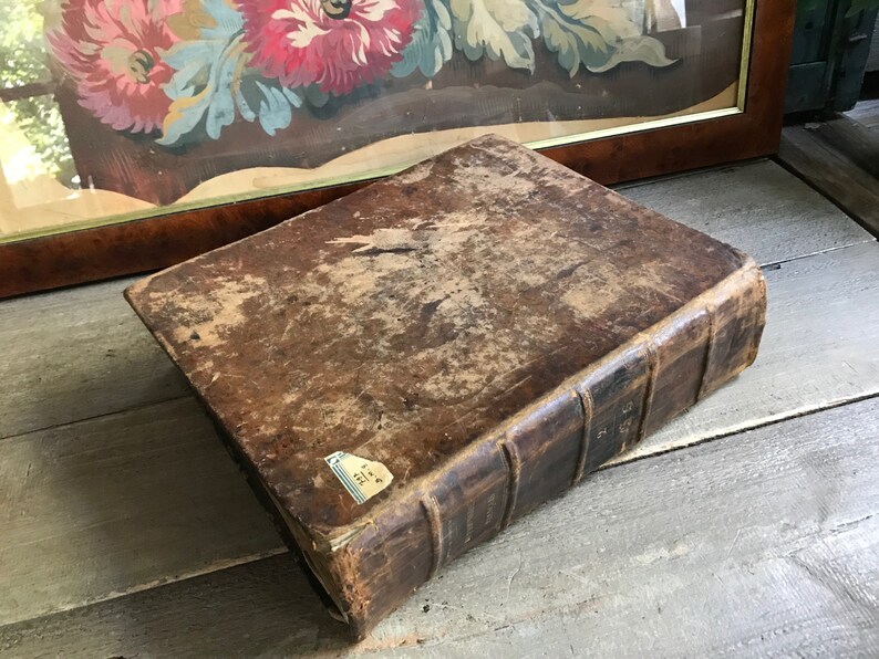 1867 French Leather Dictionary Large Size Dictionnaire - Etsy