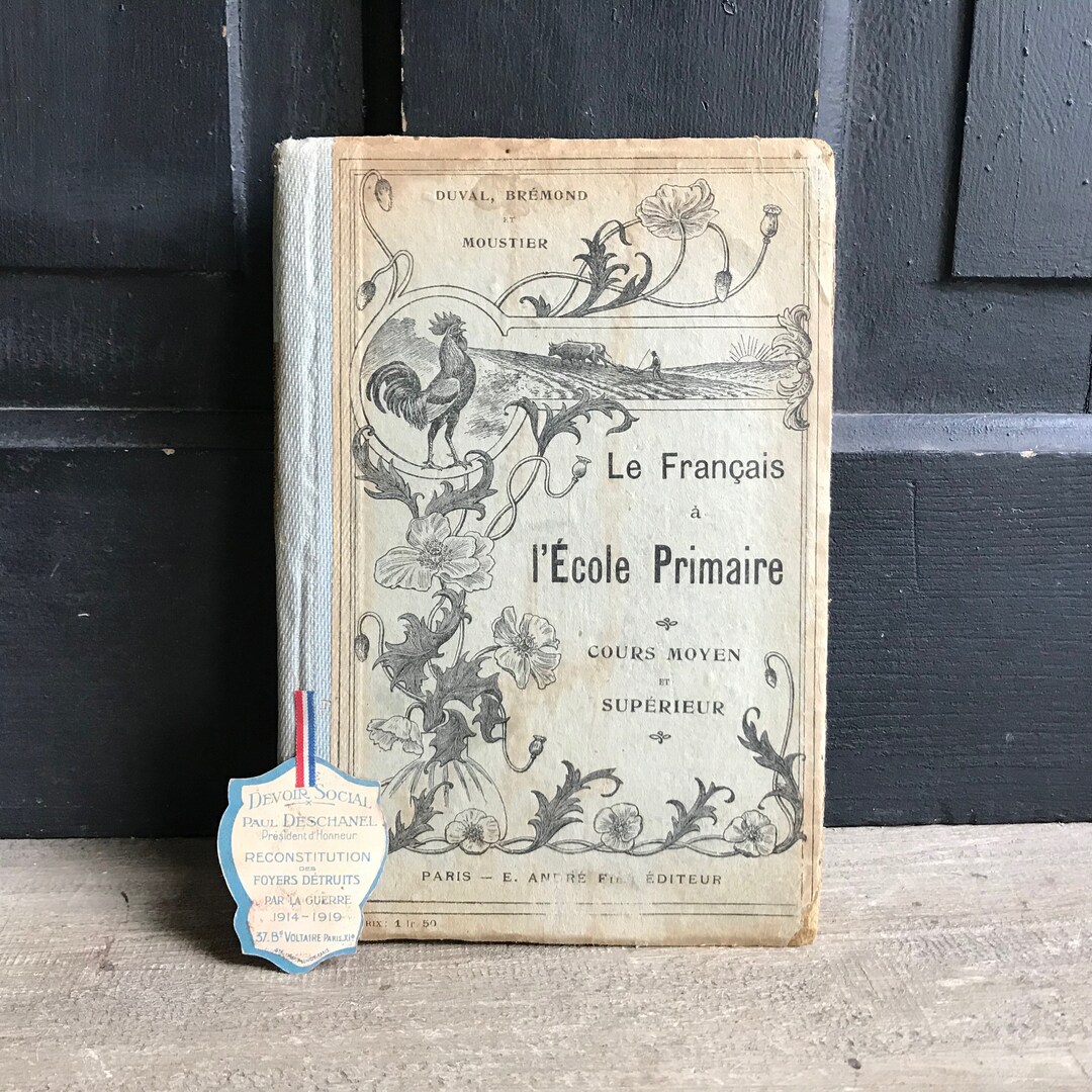 French School Book, Le Français à L'école Primaire, 1918 Grammaire ...
