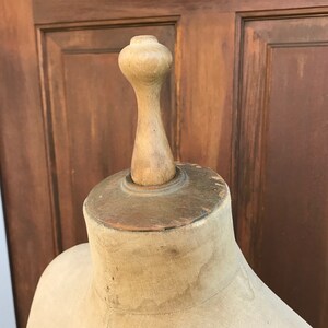 Antique French Stockman Mannequin, Paris, Dress Makers Form, Wood Stand ...