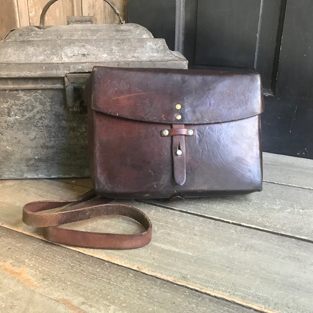 Swiss Army Leather Bag, Satchel, Messenger, Crossbody Handbag, Military ...