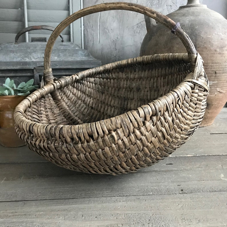 1 Rustic Harvest Basket Flower Gathering Gardening Market - Etsy