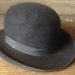 French Black Derby Bowler Hat Felt Grosgrain Ribbon Ladies Small - Etsy