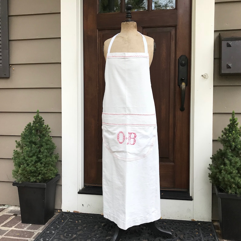 French White Linen Apron Chef Cook Baker French Farmhouse - Etsy