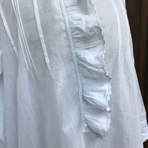 French Ruffled Nightgown, Chemise, Nightdress, 1800s,… - Gem