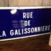 French Enamel Street Sign, Blue White Enamel Traditional Vintage Street ...