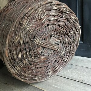 Rustic Farmhouse Basket, Large Willow Harvest Flower Garden Basket ...