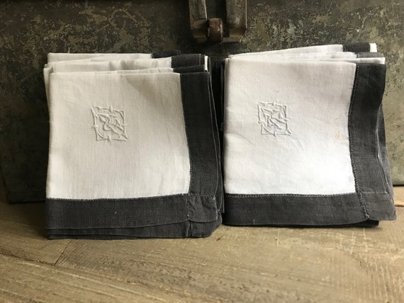 1 French Mens Handkerchief Mourning Handkerchief Hankie - Etsy