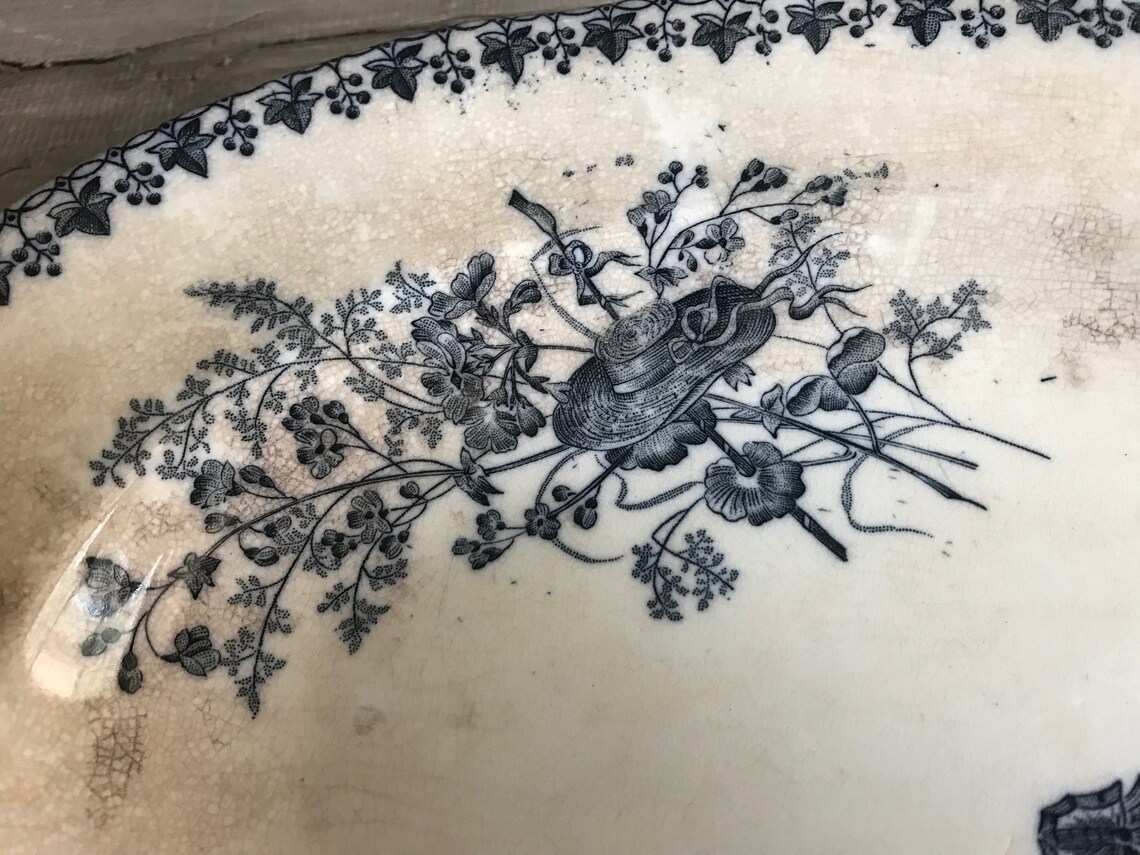 French Indigo Harvest Platter Indigo Blue Faïence Stoneware | Etsy