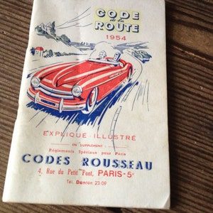 1954 Paris, French Road Code Rules Book Illustrations - Etsy