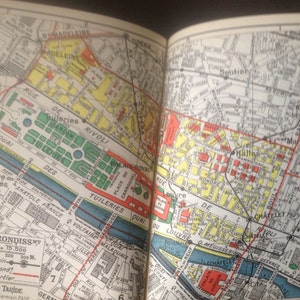 1956 Paris Tourist Guide Book Original City Maps French Text - Etsy