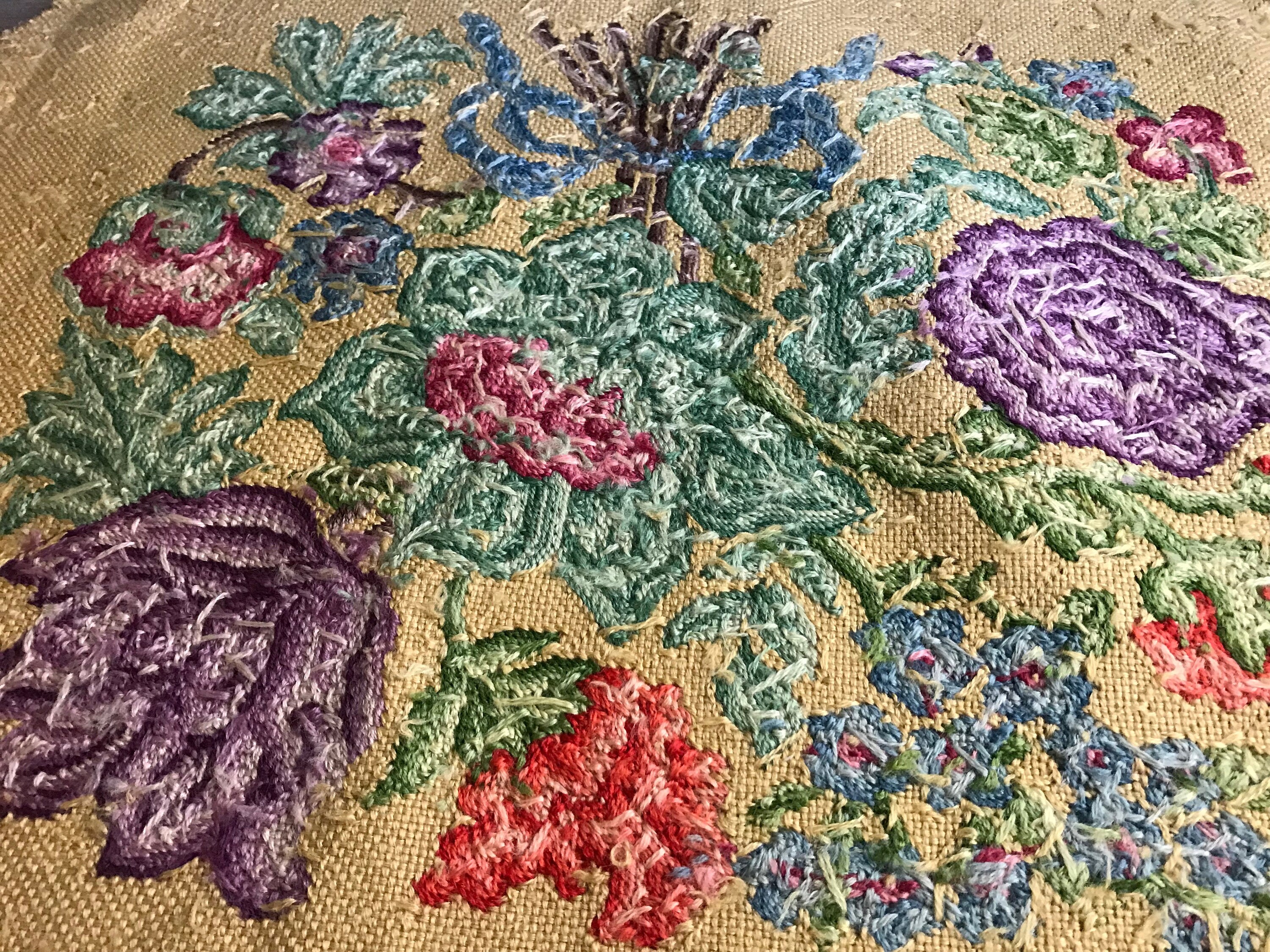 Floral Tapestry Needlepoint Chair Seat Covers Carpet Bag | Etsy