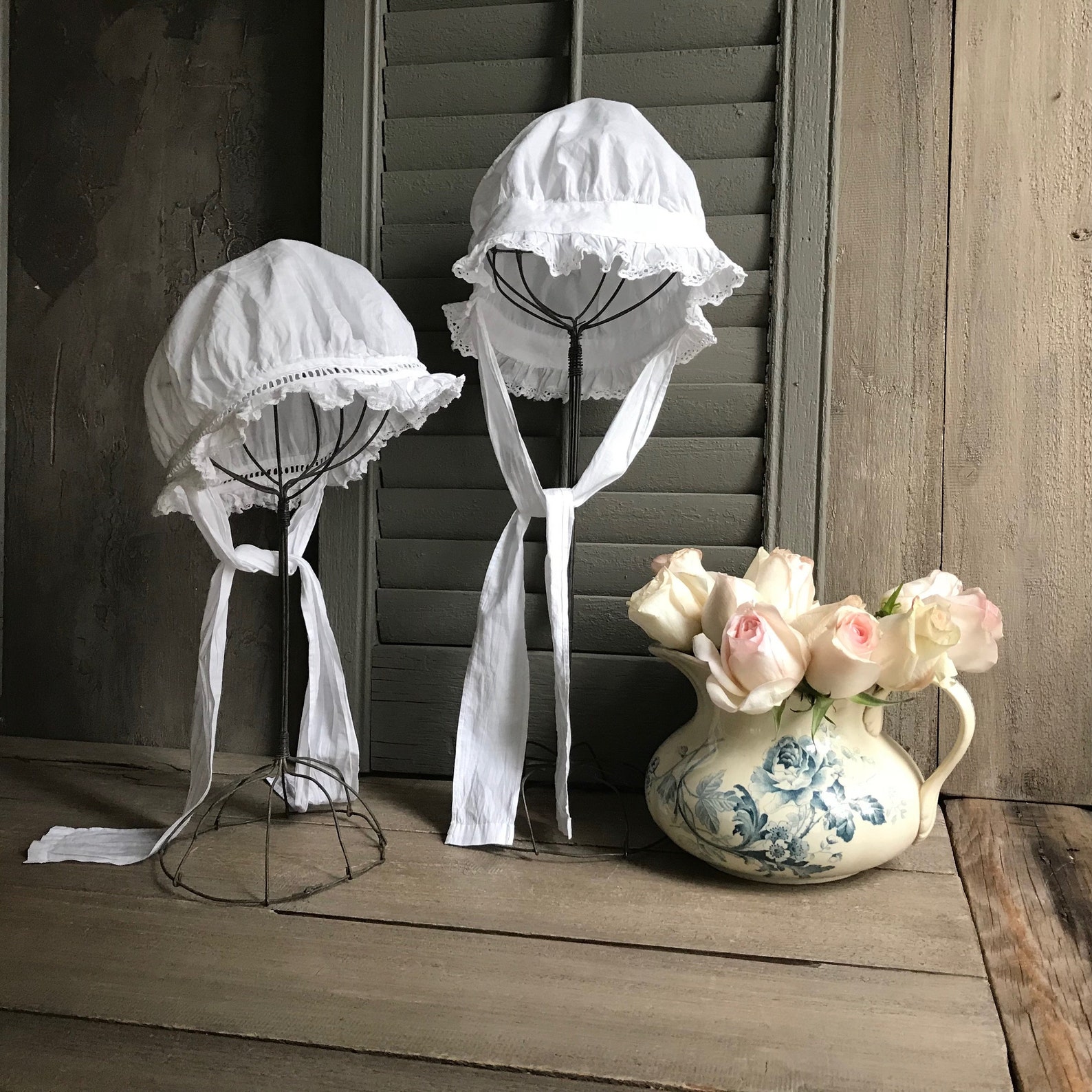 1 Antique French Maids Cap Bonnet Hat Victorian Edwardian - Etsy
