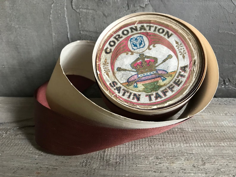 Antique Silk Taffeta Ribbon Trim Chestnut Brown Coronation - Etsy