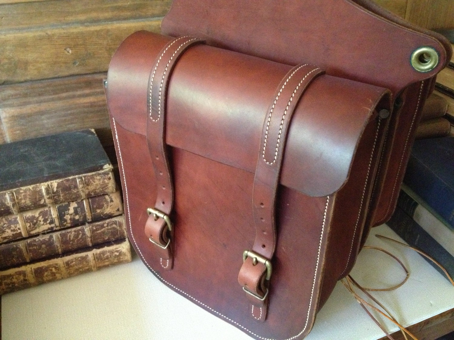 Leather Motorcycle Saddle Bags Motorbike Bags Scooter - Etsy