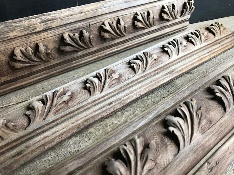 1 French Architectural Wood Frieze Carved Wood Relief Leaf - Etsy