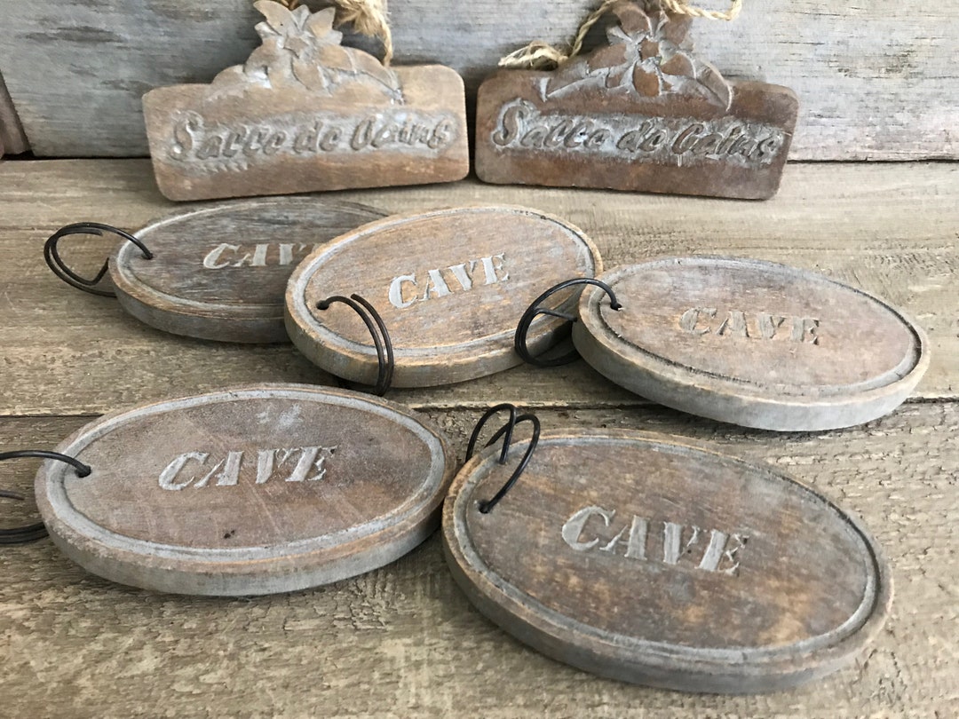 1 French Key Fob, Cave Room Key Holder, Carved Wood, French Chateau ...