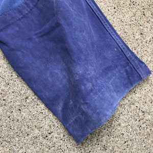 French Blue Cotton Trousers, Indigo Brushed Cotton, De Travail, Peasant ...