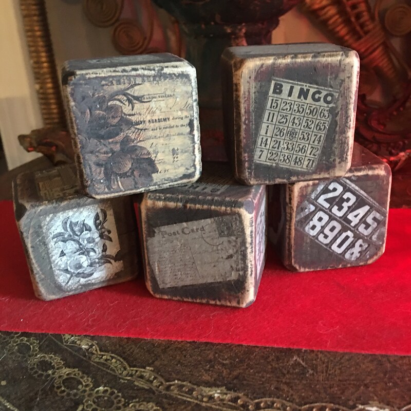 Distressed Blocks - Etsy