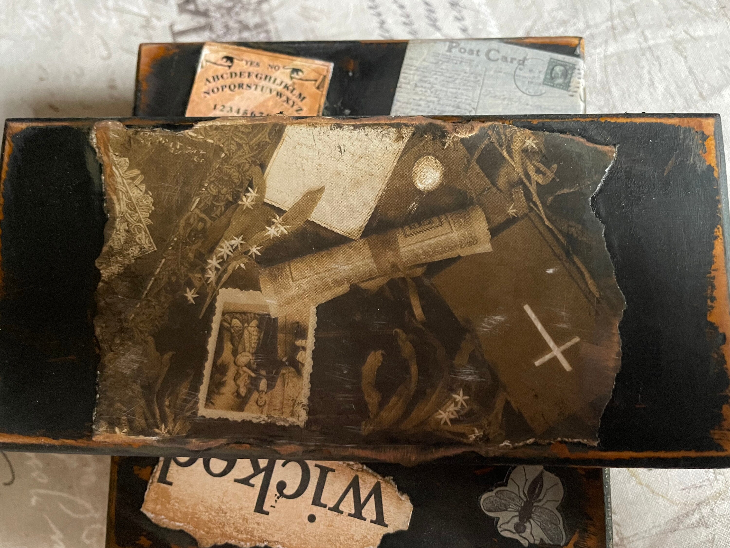 Miniature Haunted House Furniture,table and Two Benches, Vampire Hunter ...