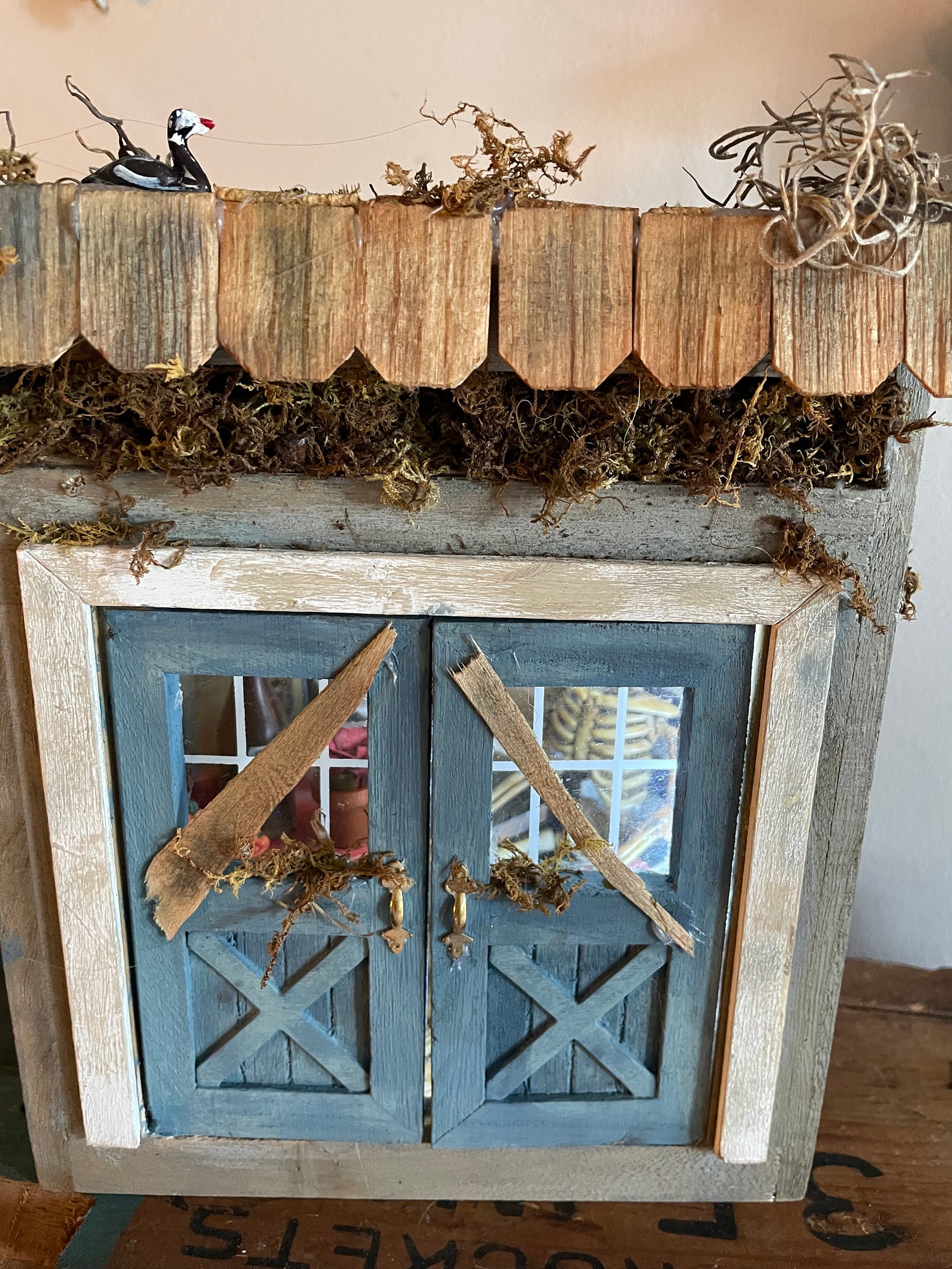 Haunted She Shed, Miniature Garden Shed, Tombstone, Skeleton, Wine ...