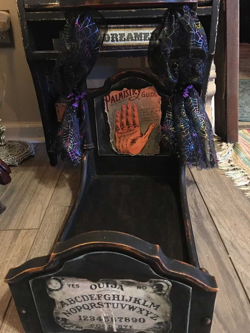 Mr. and Mrs. Skeleton Bones Distressed Bed With Ouija Board - Etsy
