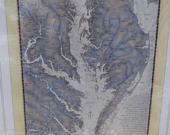 Terry A. Moore's Print of a Map of Chesapeake Bay - Etsy