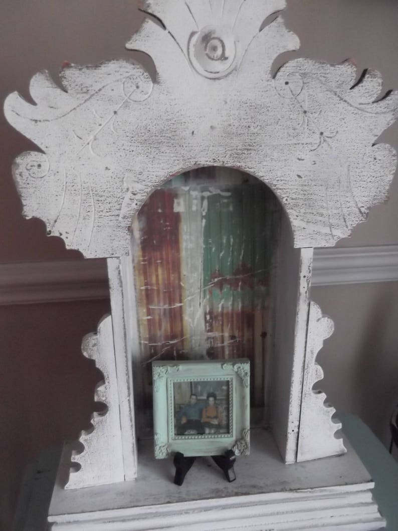 Shabby Chic Vintage Wooden Clock Display Case, Ornate Display Case ...