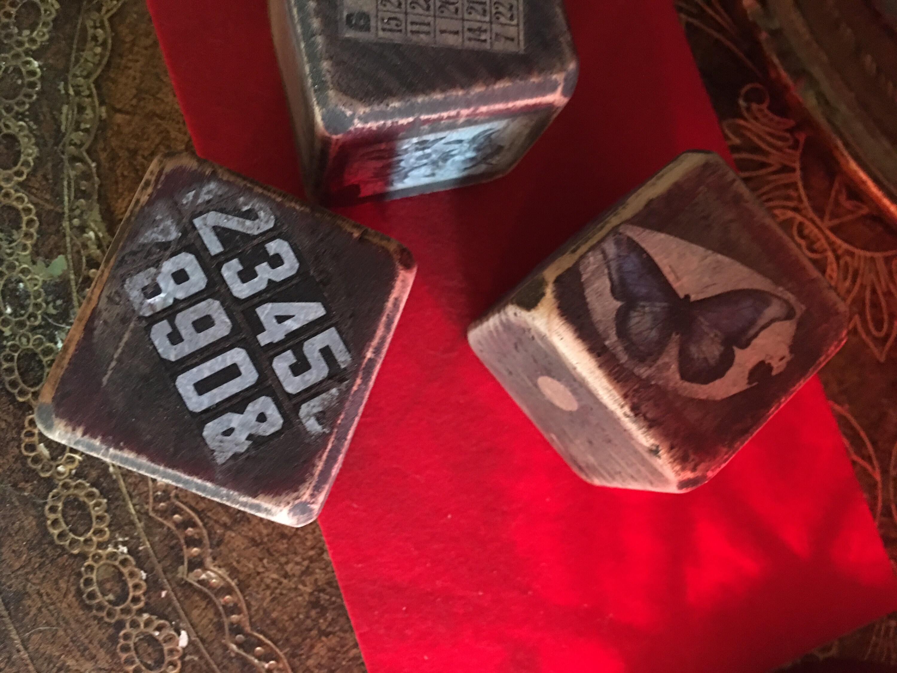 Vintage Blocks, French Country Blocks, Distressed Black With Images ...