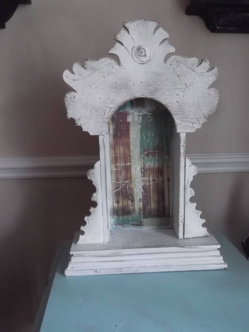 Shabby Chic Vintage Wooden Clock Display Case, Ornate Display Case ...